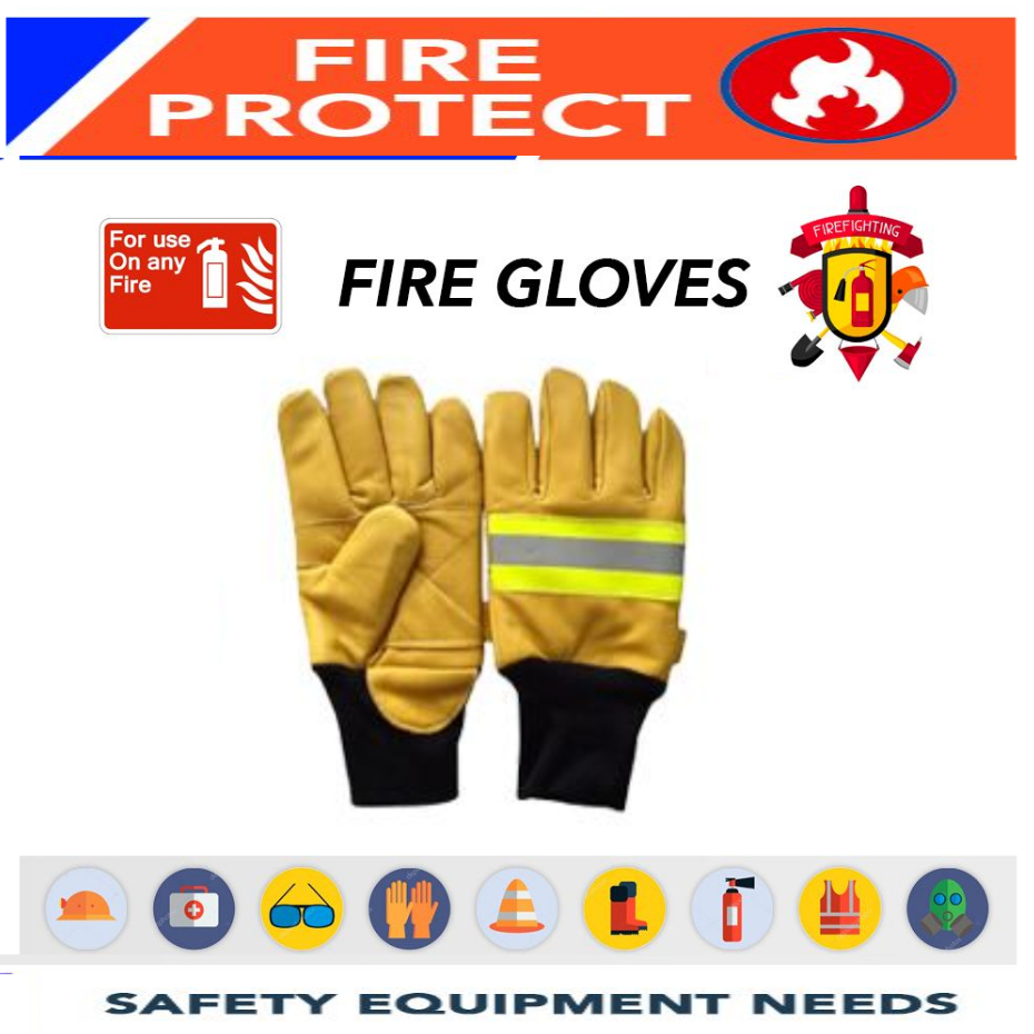 Fireman Safety Fire Fighting Flame Rescue Fireman Glove High Quality ...
