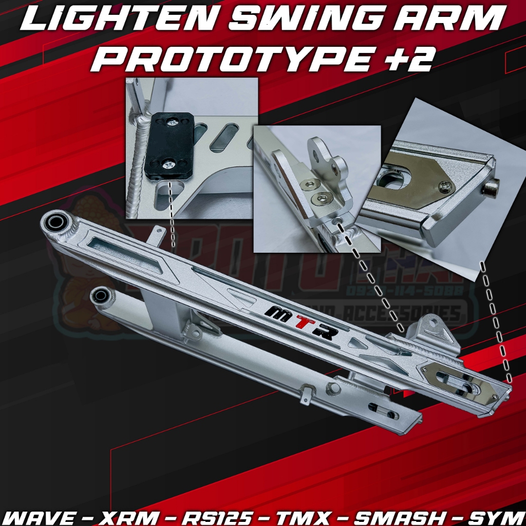 Adjustable Swing Arm Wave Plus 2 Prototype Design MTR Brand WAVE XRM RS125 TMX SMASH | Shopee ...
