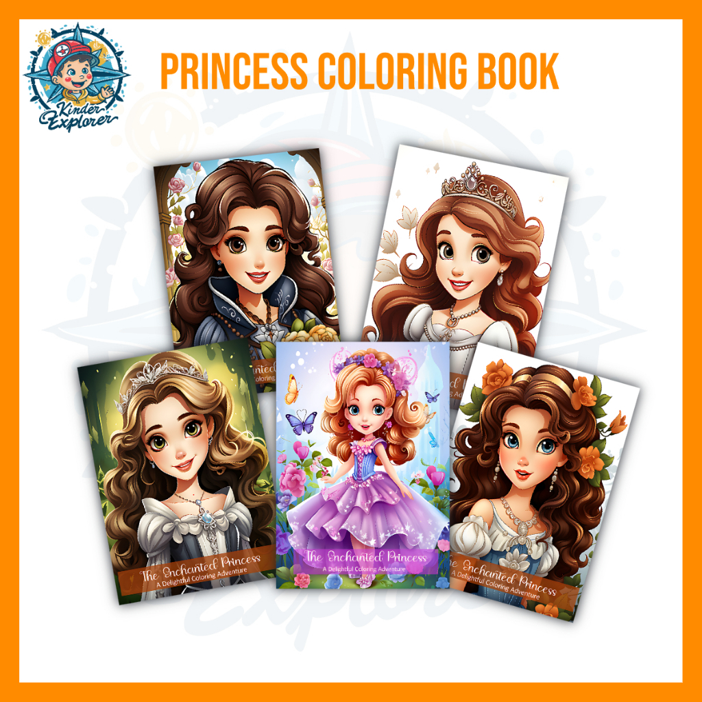 Princess Coloring Book for Kids Learning Materials School Supplies ...