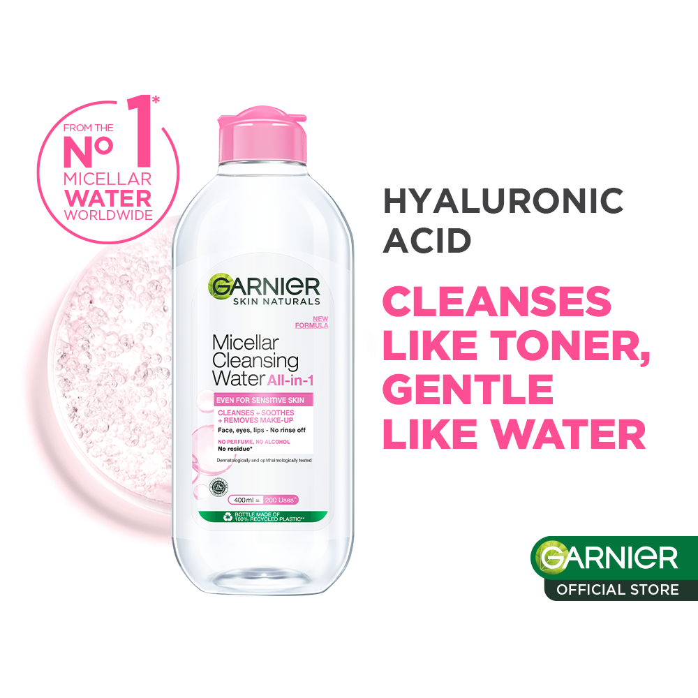 Garnier Pink Micellar Water Pink (125ML/400ML) - For Sensitive Skin ...
