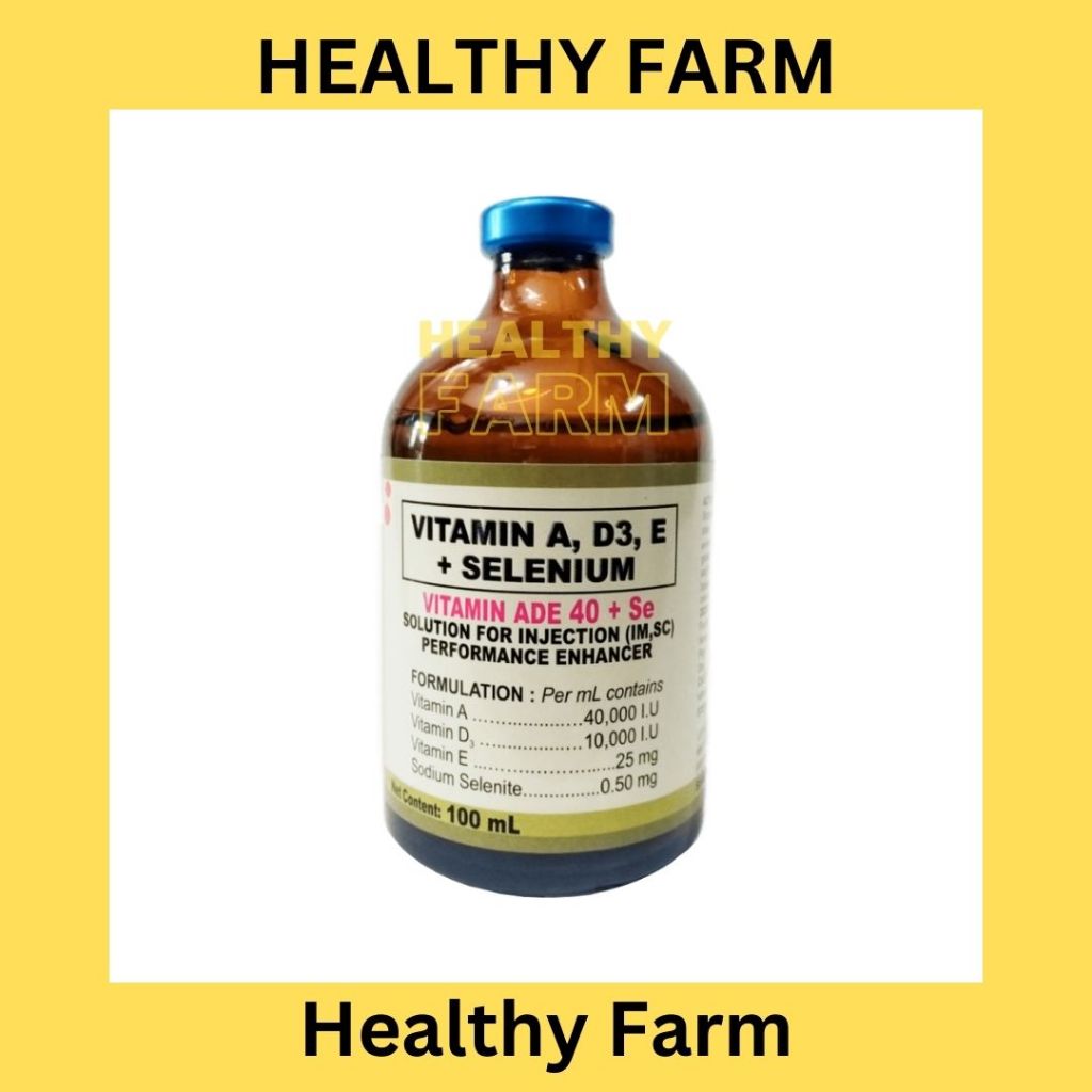 Vitamin ADE 40 + Selenium (100 ml) FOR PETS AND FARM ANIMALS | Shopee ...