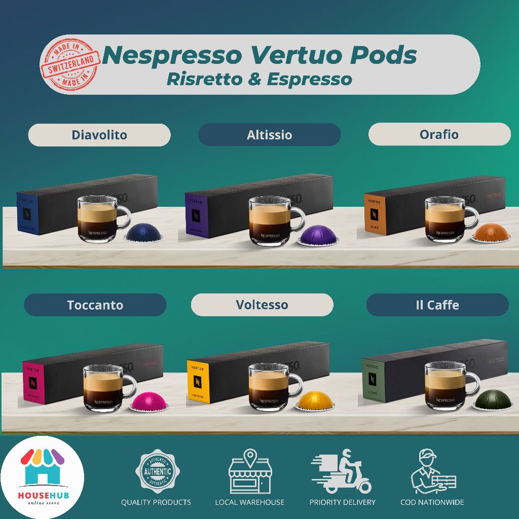 Nespresso Vertuo Coffee Capsule Risretto And Espresso Shopee Philippines
