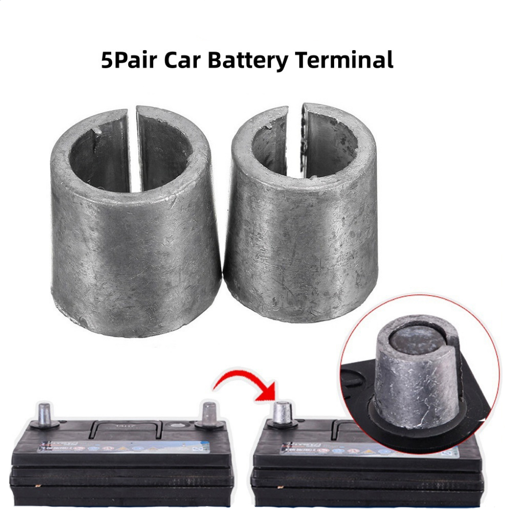 5pair Car Battery Post Adaptors Sleeves Positive Negative Battery ...
