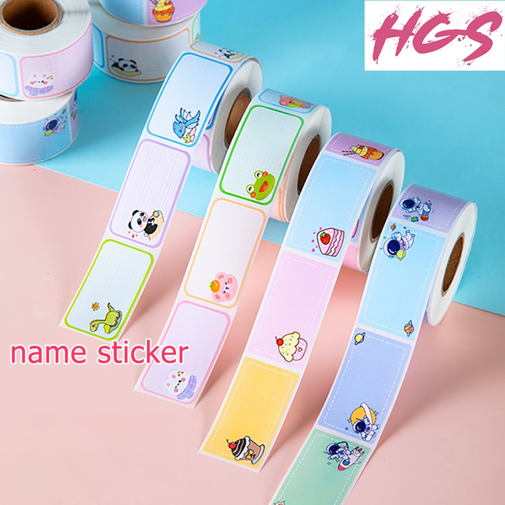 HGS 280pcs/roll Cartoon Name Stickers Label Stickers Blank Stickers ...