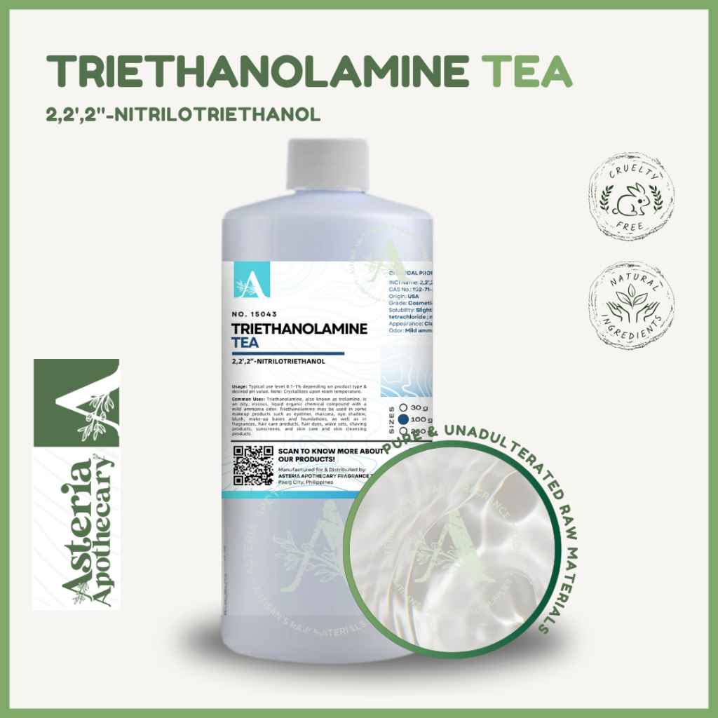Triethanolamine (T.E.A.) (250G, 500G, 1KG) - Asteria Apothecary ...
