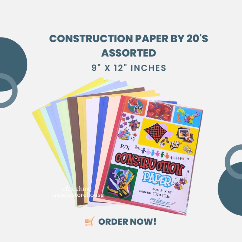 P/X Construction Paper 9x12 20pcs | Shopee Philippines