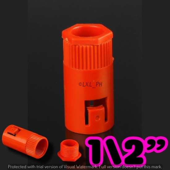 O-3814 1PCS PVC Orange Electrical Conduit Pipe Connector Male Adapter w ...