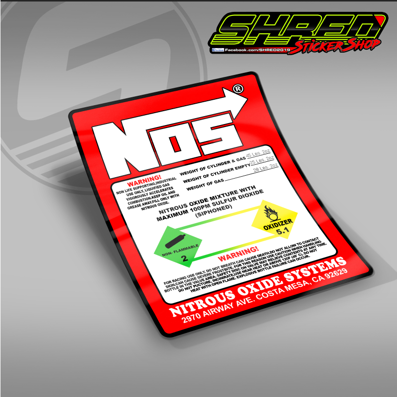 NOS Tank label sticker for Flask Water Bottle | Shopee Philippines