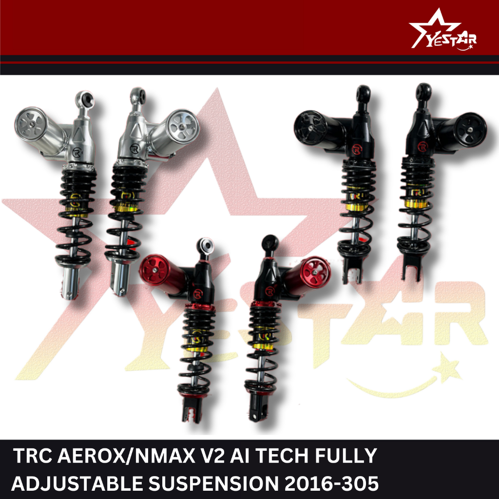 Yestar TRC AI Tech Fully Adjustable Suspension for AEROX/NMAX V2 Motorcycle Accesories #2016-305 ...