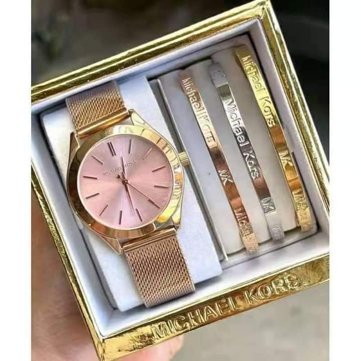 MK Watch Slimrunaway Mesh Set of Bangles | Shopee Philippines