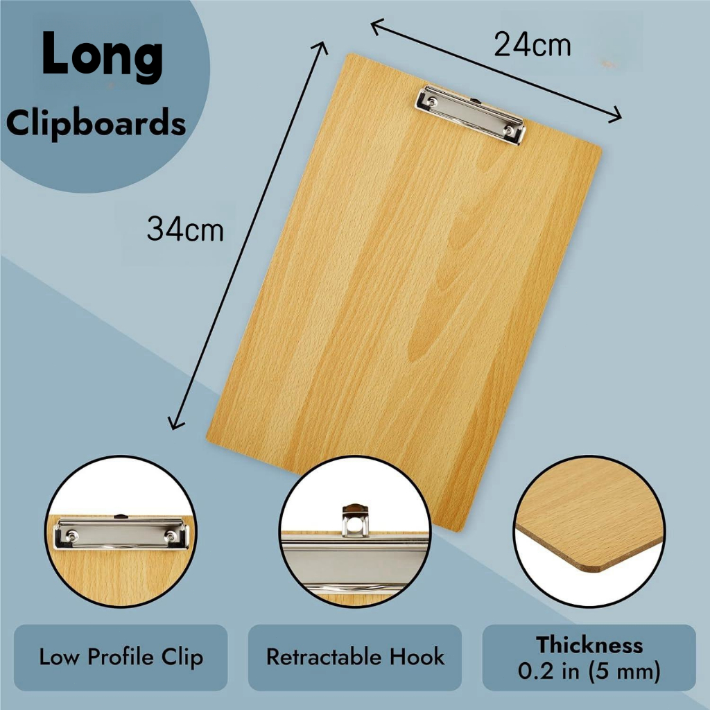 Long Clip Board Long Size Board Clamp Thickening Wooden Folder Pad ...