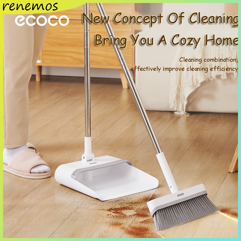 Ecoco Foldable & Rotatable Broom Dust Pan With Comb Dustpan Set ...