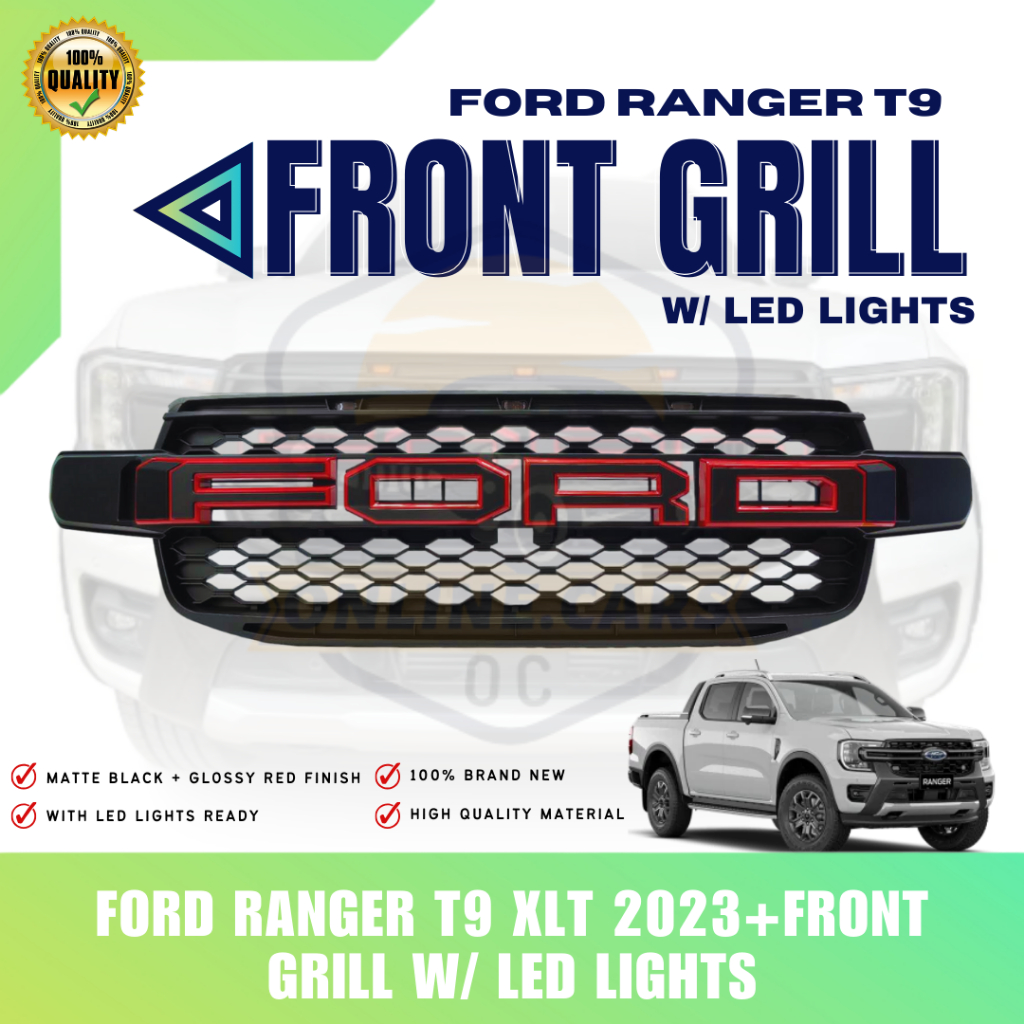 OC - Ford Ranger XLT WILDTRAK SPORT 2023 W/ LED Matte Black Front ...