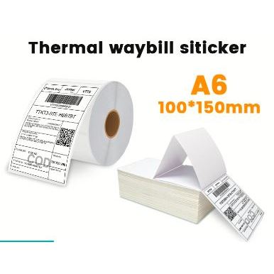 THERMAL TAPE STICKER - AIRWAYBILL A6 Waybill Thermal 100mm x 150mm ...