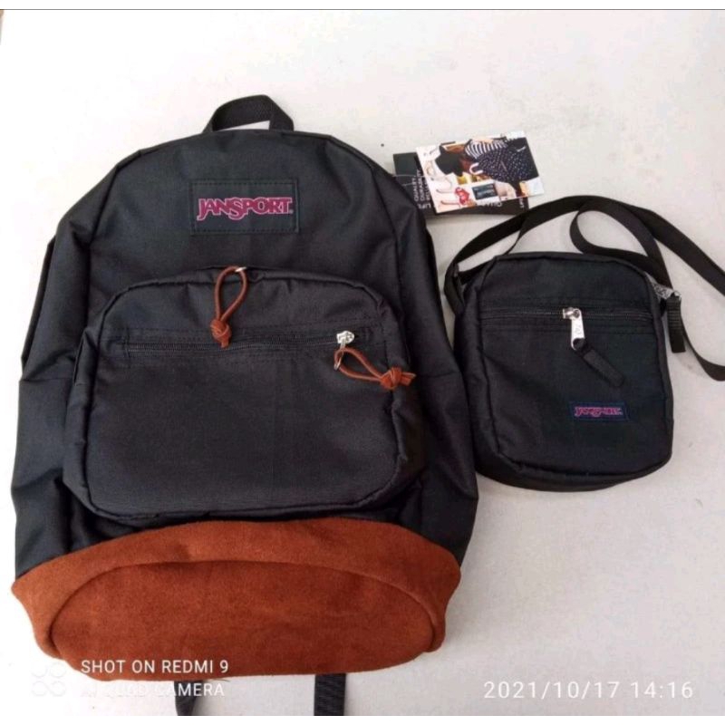 js rightpack leather bottom with free sling bag | Shopee Philippines