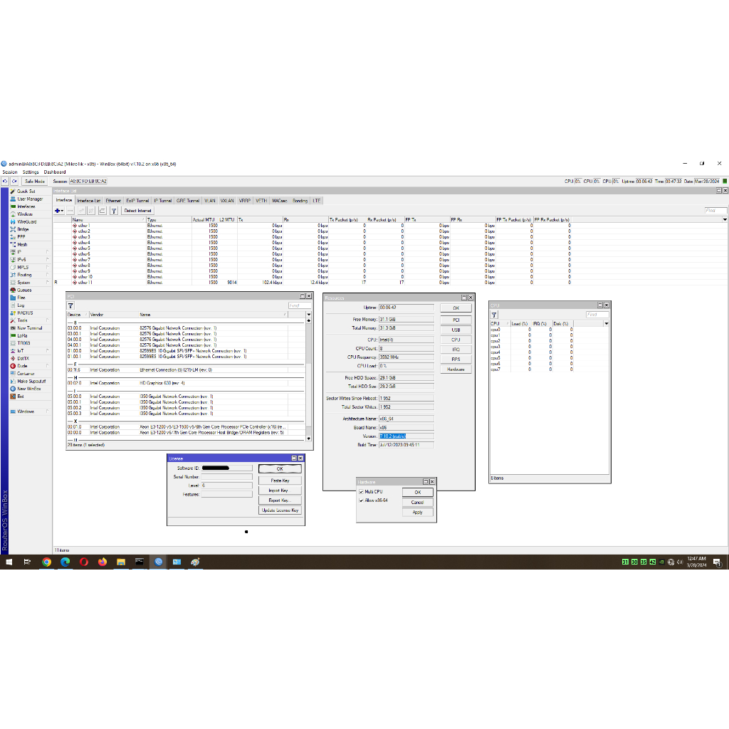 Mikrotik x86 64bit System aka Mikrotik PC Router with Level 6 License ...