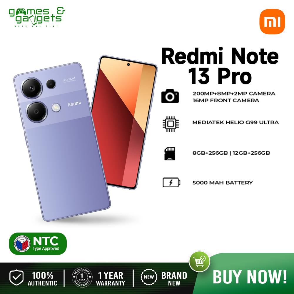 Xiaomi Redmi Note 13 Pro 8Gb+256Gb | 12Gb+256Gb | Shopee Philippines
