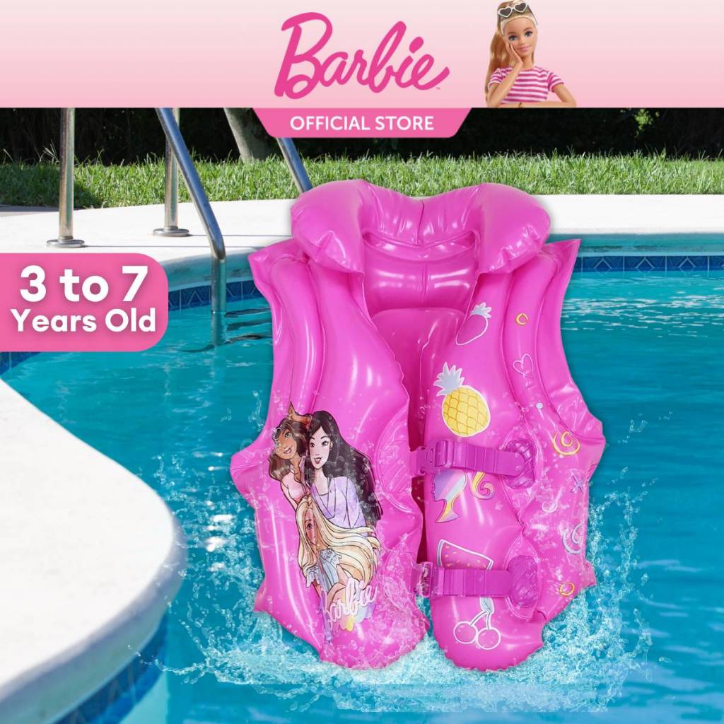 Barbie Inflatable Swimming Vest for Kids 3 to 7 Years Old Kids Swimming ...
