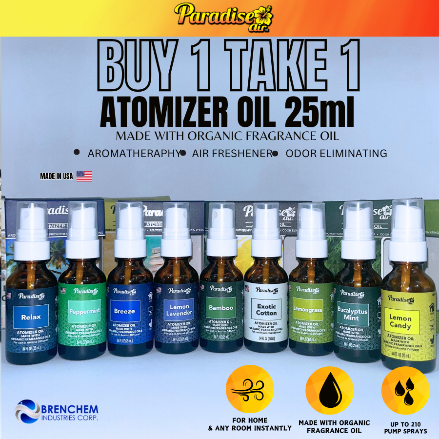 Paradise Air Atomizer Oil made from Organic Fragrance Oil 25 ML (Set of ...
