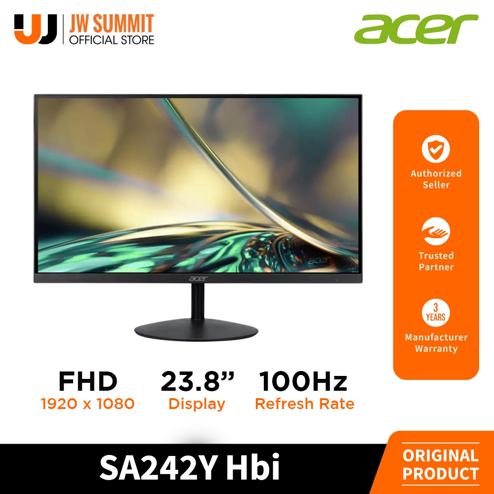 Acer SA242Y Hbi 23.8" FHD 1920x1080 VA Technology 5ms 100Hz AMD ...