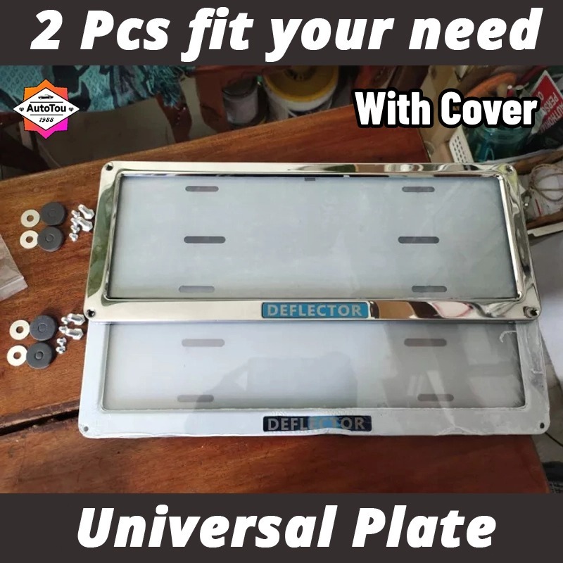 2PCS License Plate Frame LTO Metal Chrome License Plate Frames car ...