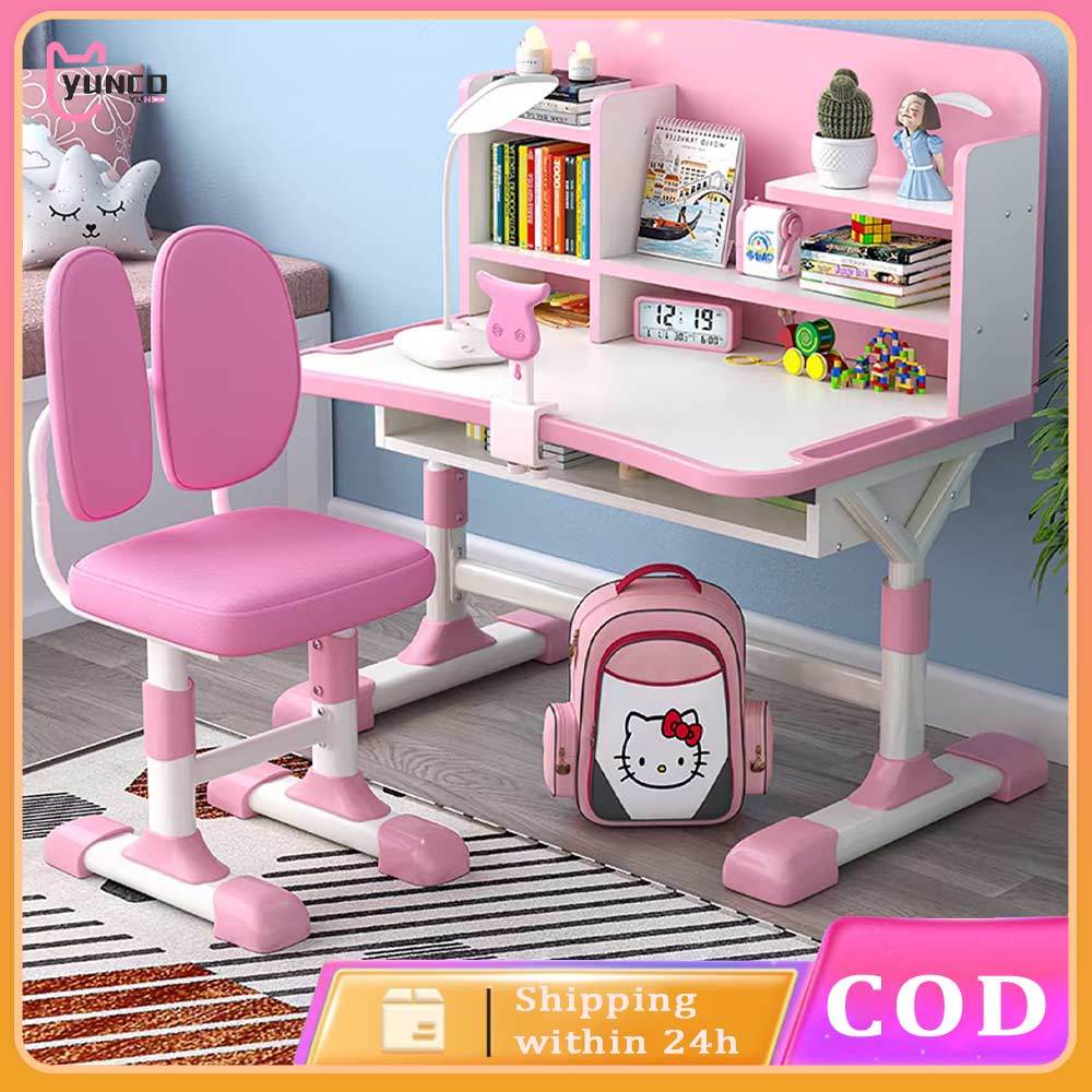 【OnHand】Kid Student Study Table With Book Shelf / Children Desk Home ...