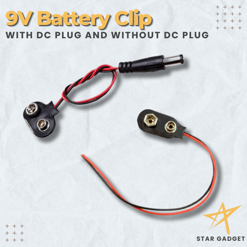 9V Battery Clip with DC Plug and without DC Plug 1pc | Shopee Philippines