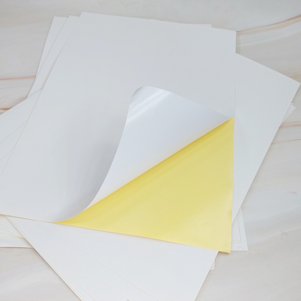 White Matte Printable A4 Size Sticker Papers l Stickers l Self-adhesive ...