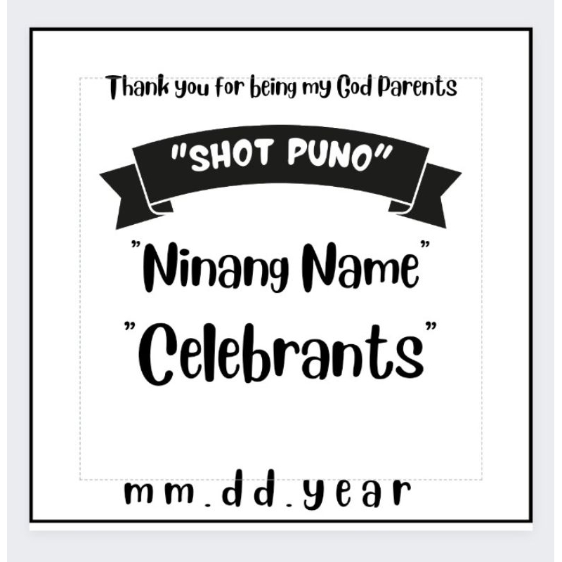 customized sticker with ninong/ninang name | Shopee Philippines