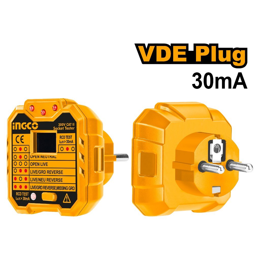 INGCO VDE Plug Socket Tester with Seven testing situations Feedback ...