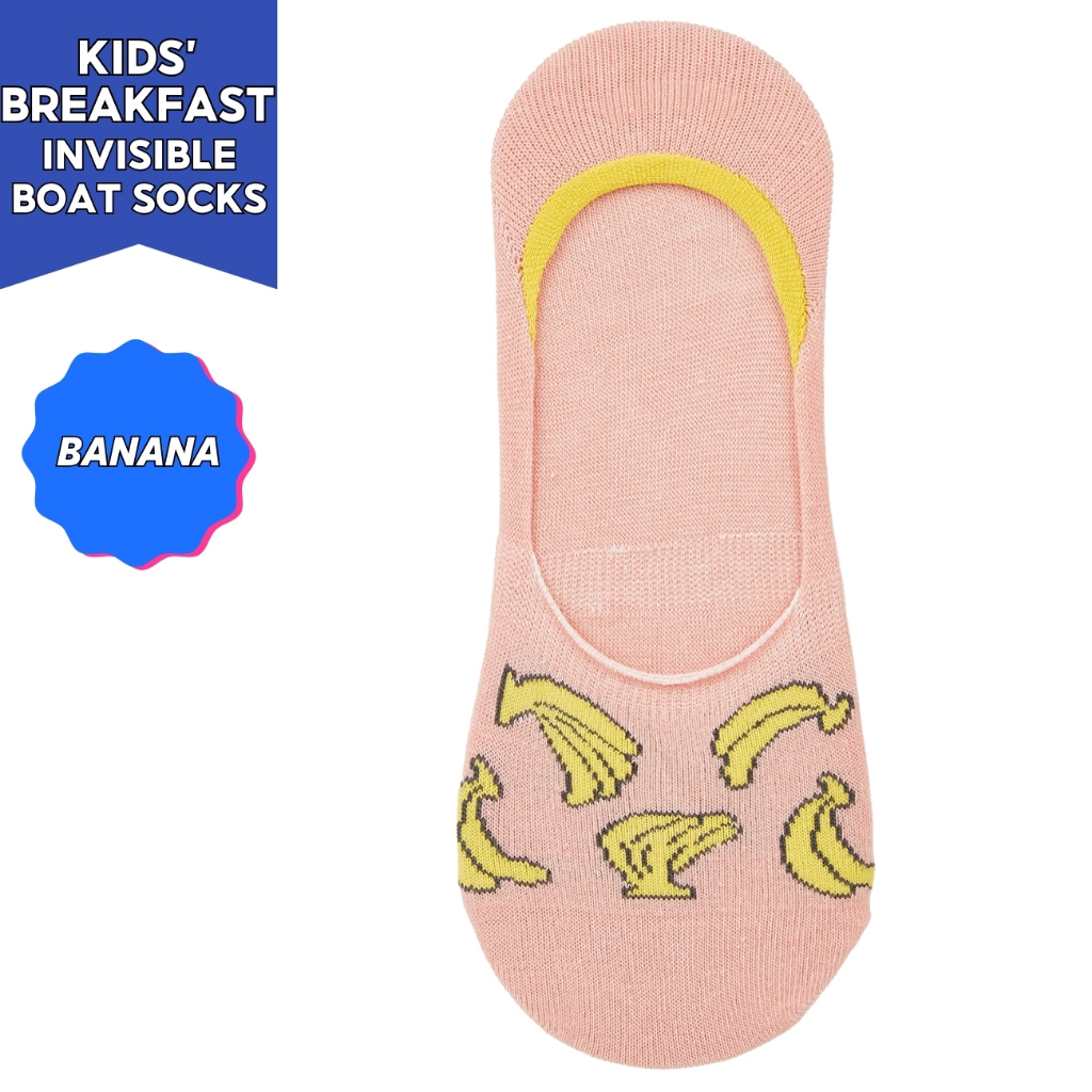 Kids' Breakfast Printed Invisible Boat Socks | Shopee Philippines
