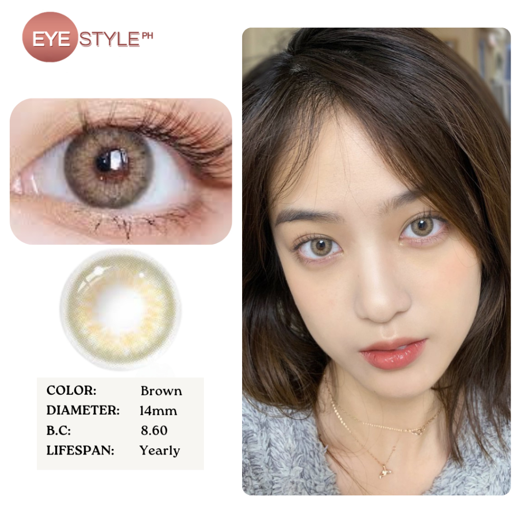 EYESTYLEPH BROWN HAZEL CONTACT LENS (Graded -0.00 Up To -8.00) | Shopee ...