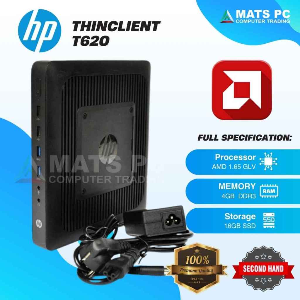COMPUTER HP T620 THINCLIENT AMD AFORDABLE COMPUTER SYSTEM UNIT COMPACT PC REFURBISHED / PRELOVED ...