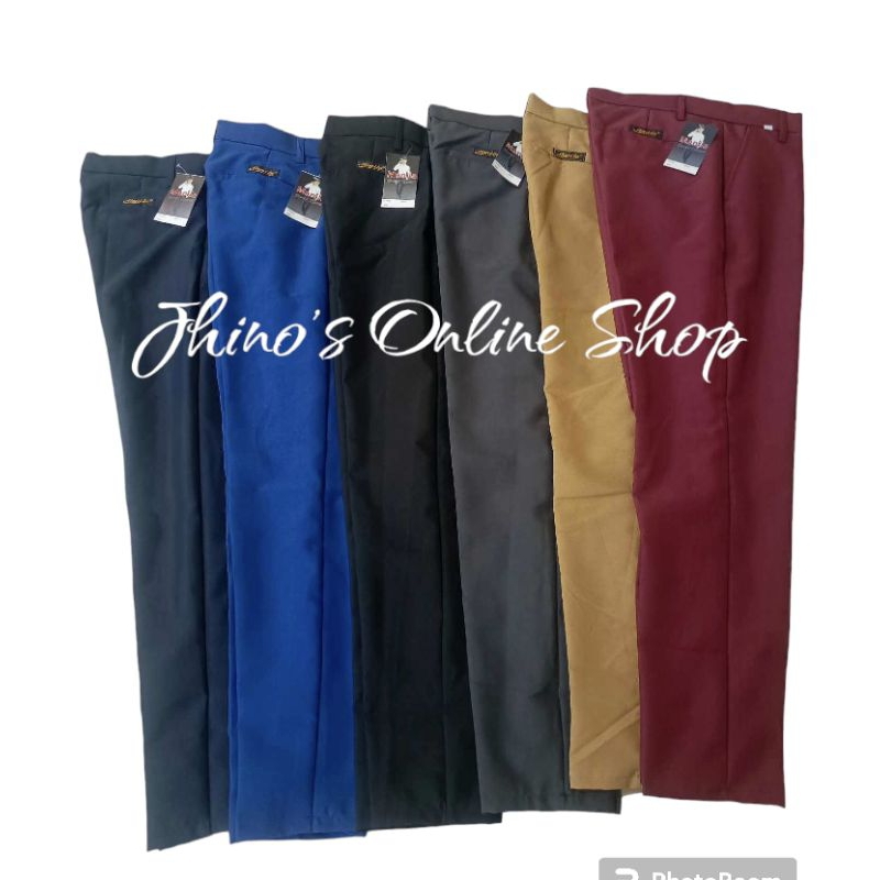 SLACKS FOR MEN SEMI SKINNY TYPE (BLACK, MAROON, NAVY BLUE, KHAKI, ROYAL BLUE,DARK GRAY) | Shopee ...