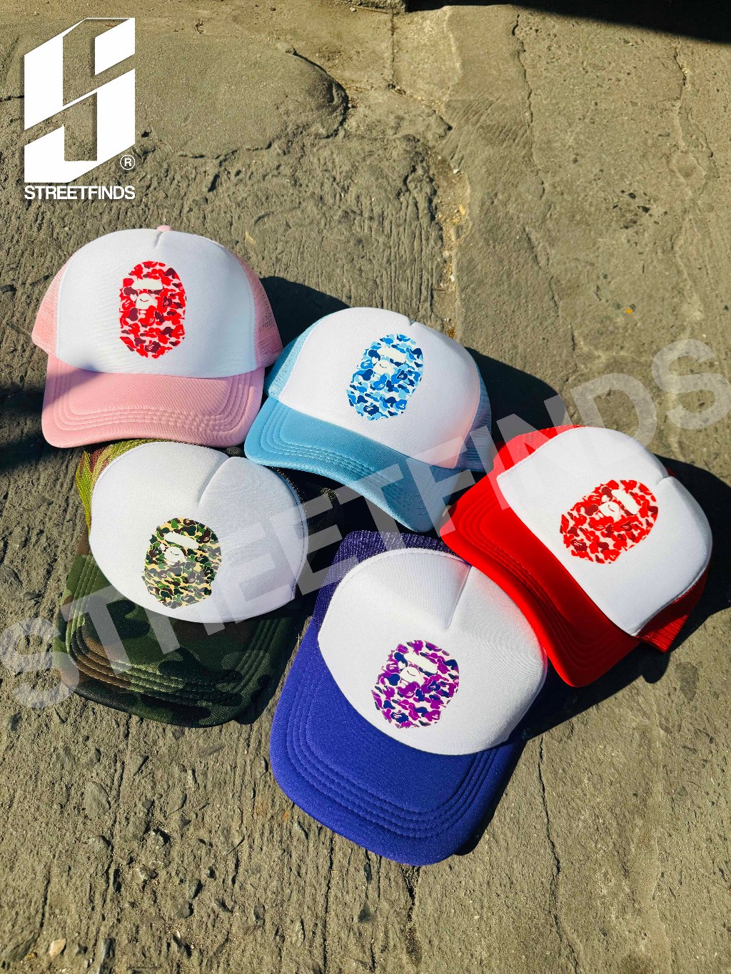 BAPE CAMO LOGO CUSTOMIZE TRUCKER HAT/CAP | Shopee Philippines