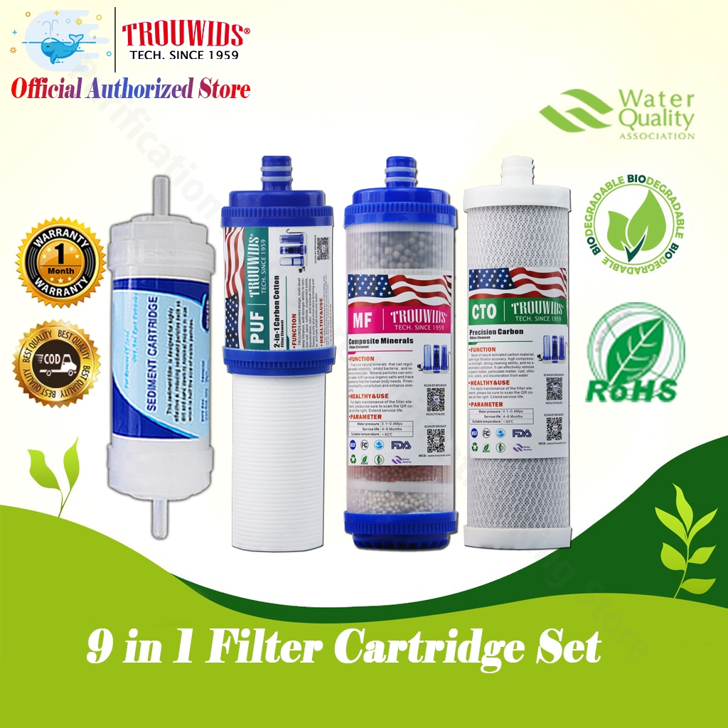 9 in 1 Water Purifier Filter Replacement Set Advanced Water Filter ...