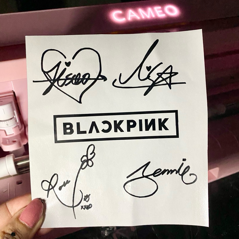 BLACKPINK SIGNATURE DECAL STICKER (STICKER ONLY) TUMBLER NOT INCLUDED ...