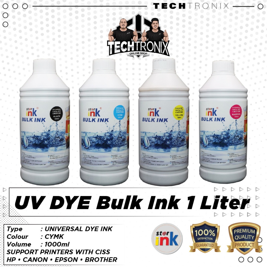 Starink 1 Liter Universal UV Dye Refill Ink Compatible For HP Brother ...