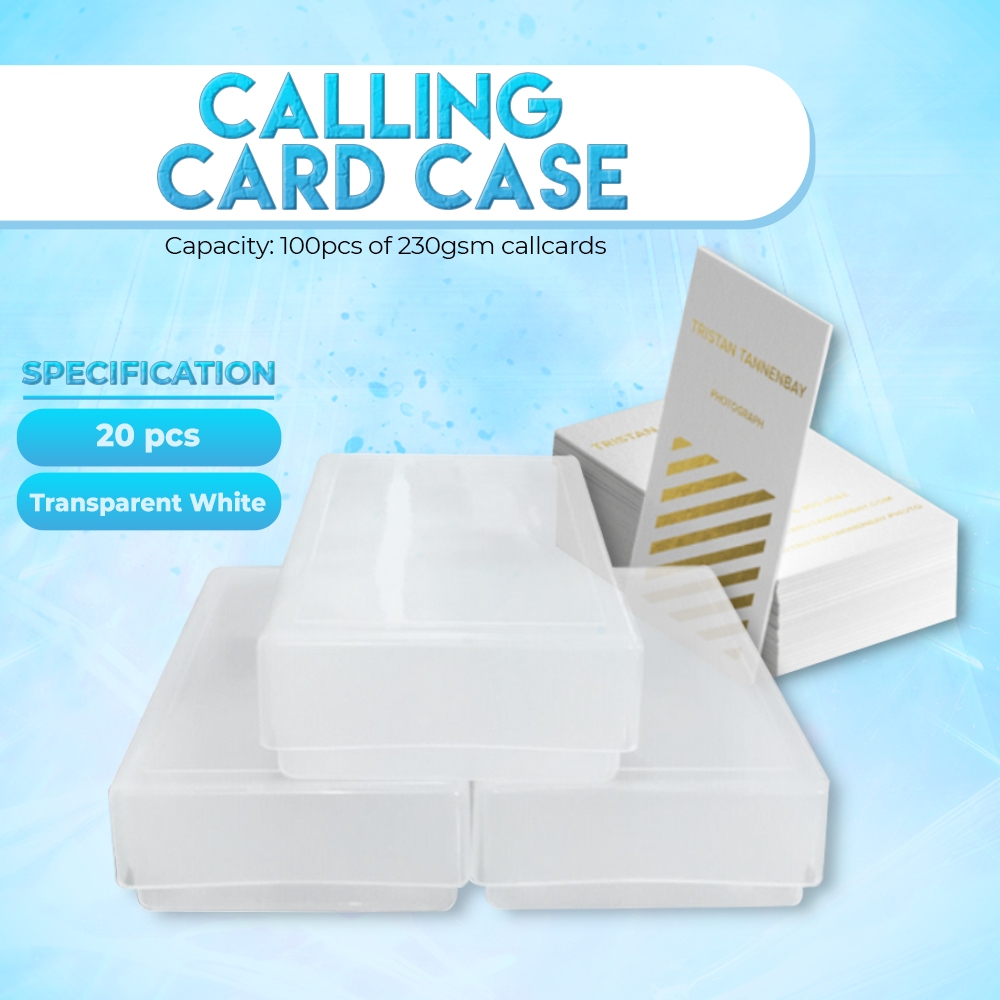 Calling Card Case Frosted Transparent Cardstock Holder | Shopee Philippines