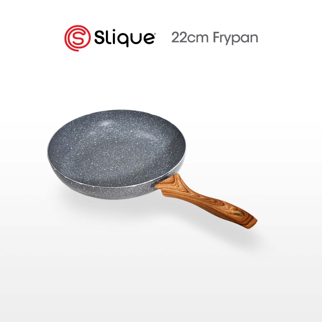 SLIQUE Marble Fry Pan 22cm Premium Multi Layer Non-Stick Frying Pan ...