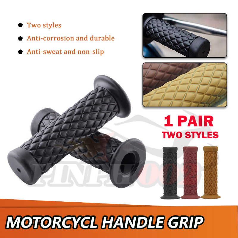Motorcycl Handle Grip Rubber Universal 22mm Grip Sleeve/1 pair | Shopee ...
