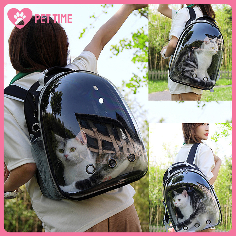 Cat Bag Carrier Travel Backpack Transparent Kitten Bag Travel Bag Pet ...