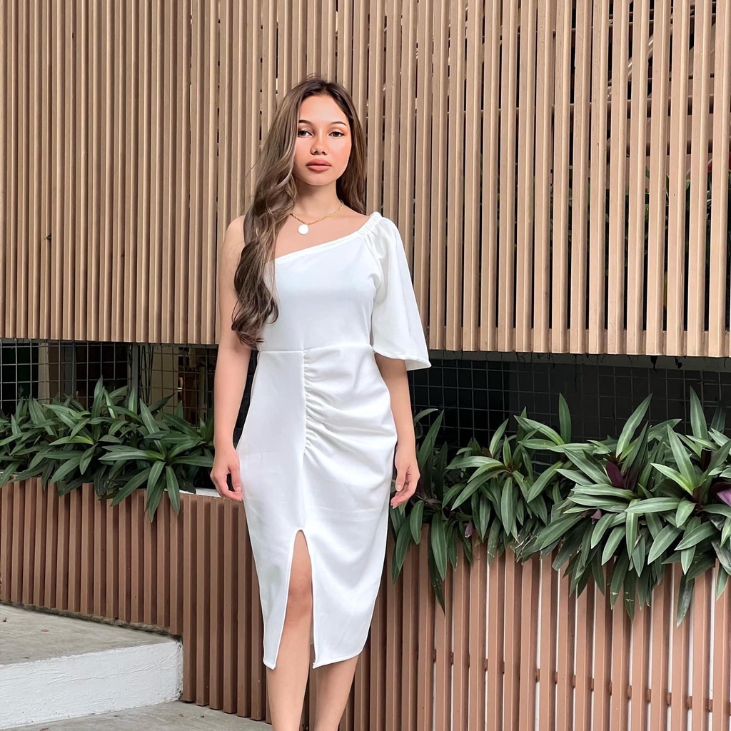 ONE SHOULDER DRESS FORMAL DRESS COCKTAIL DRESS GRADUATION DRESS SEMI ...