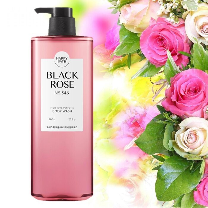 HAPPY BATH Black Rose Moisture Perfume Body Wash 760g | Shopee Philippines