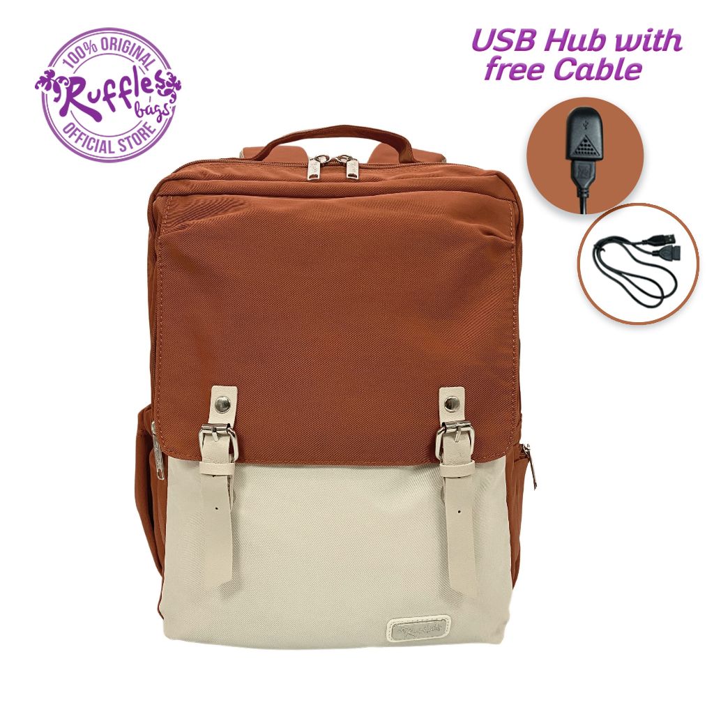 Ruffles Bags Danica Backpack 16" 2 color combination | Shopee Philippines