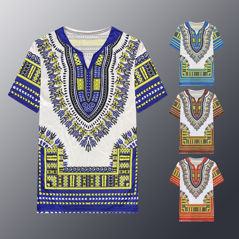 ICM T301 Halumna Black and White Dashiki Shirt (Random Colors) | Shopee ...