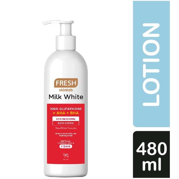 FRESH Skinlab Milk White Gluta AHA BHA Skin Renewing Body Lotion 480ml ...