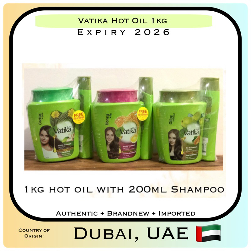 1kg Vatika Hot Oil Treatment + 200ml Shampoo | UAE 🇦🇪🇦🇪🇦🇪 | Shopee ...