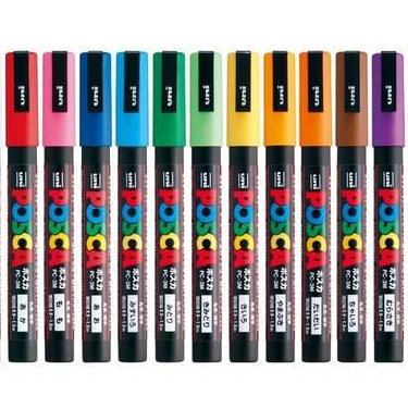UNI POSCA - BOLD COLORS 1M/3M/5M ACRYLIC MARKERS (sold per piece ...