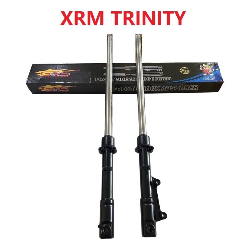 TLJ Motorcycle 1pair GRS Front Shock XRM Trinity Black | Shopee Philippines